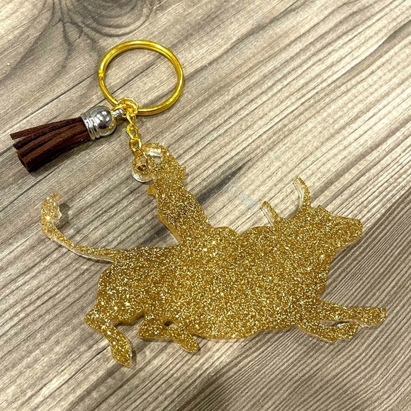 Hand Crafted | Other | Handmade Bull Riderbull Ridingcowboy Keychain ...